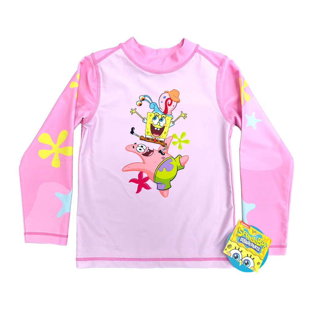 Nickelodeon SpongeBob Long Sleeve Rash Guard #BOB1451C - UZZI